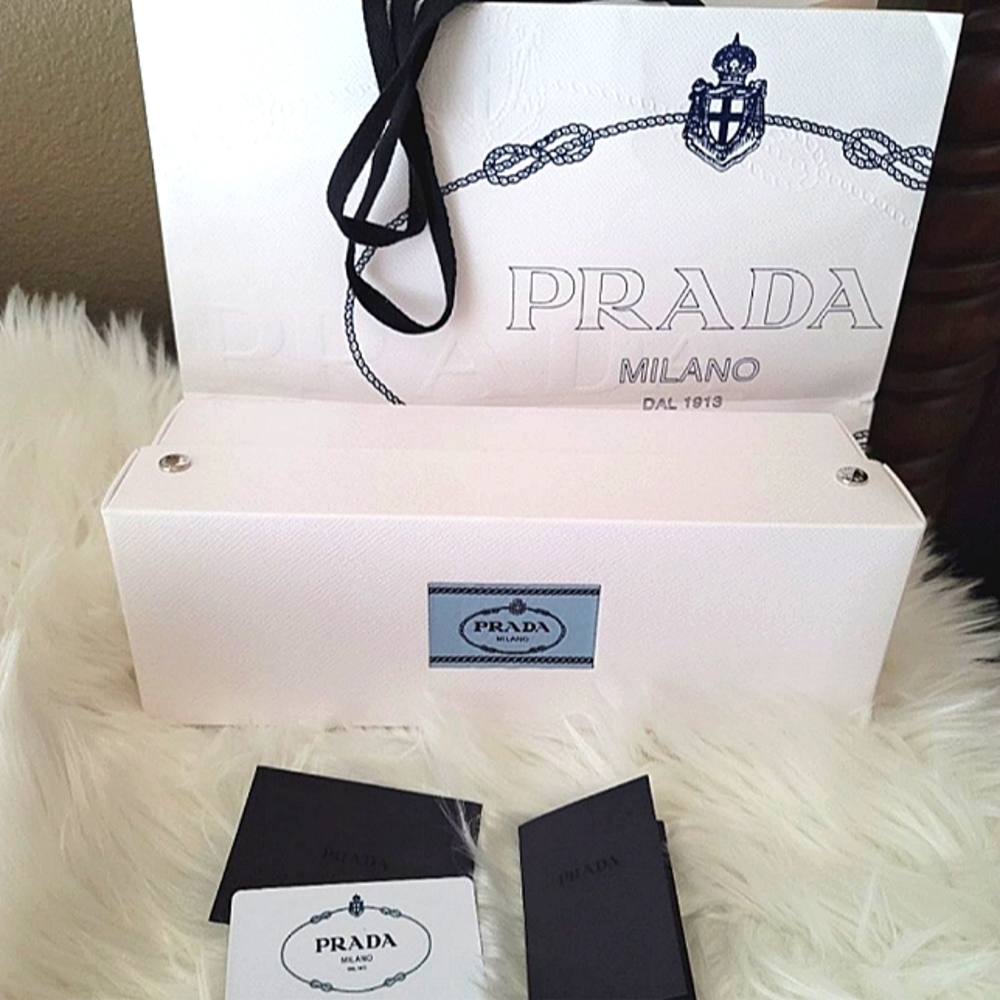 Prada Gift Box & Shopping Bag Set W Cards - Gem